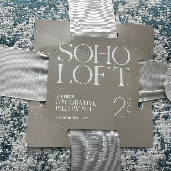 Accents | Soho Loft Decorative Pillow Set Gray And Blue | Poshmark